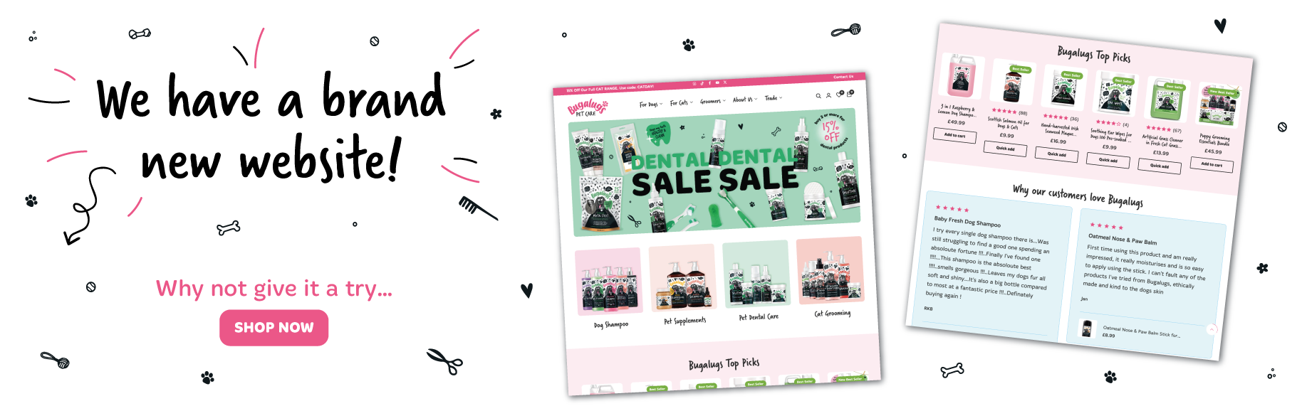 Bugalugs Launch New Website – Bugalugs Pet Care