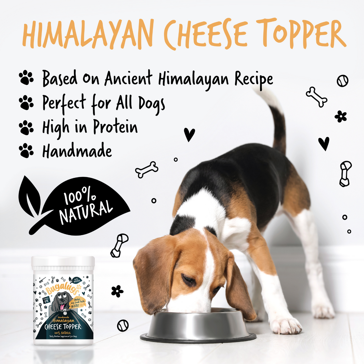 Bugalugs Himalayan Cheese Topper 200g | Calcium & Protein for Dogs ...