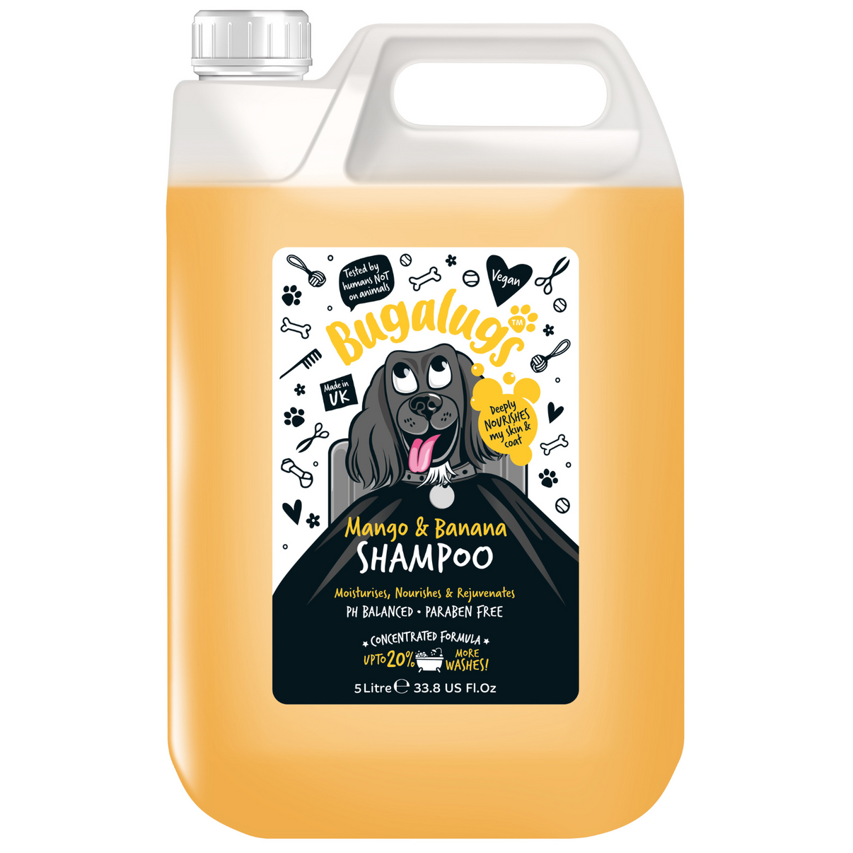Mango & Banana Rejuvenating Dog Grooming Shampoo (5L) | Bugalugs ...