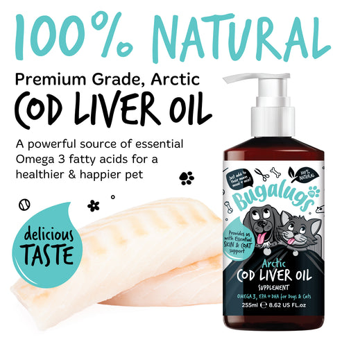 100% Natural Arctic Cod Liver Oil Supplement for Dogs & Cats | Bugalugs ...