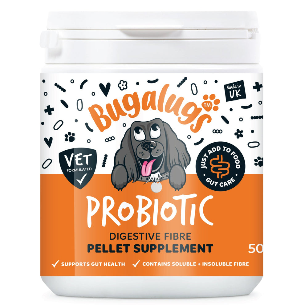 Probiotic Digestive Fibre Pellet Supplement for Dogs | Bugalugs ...