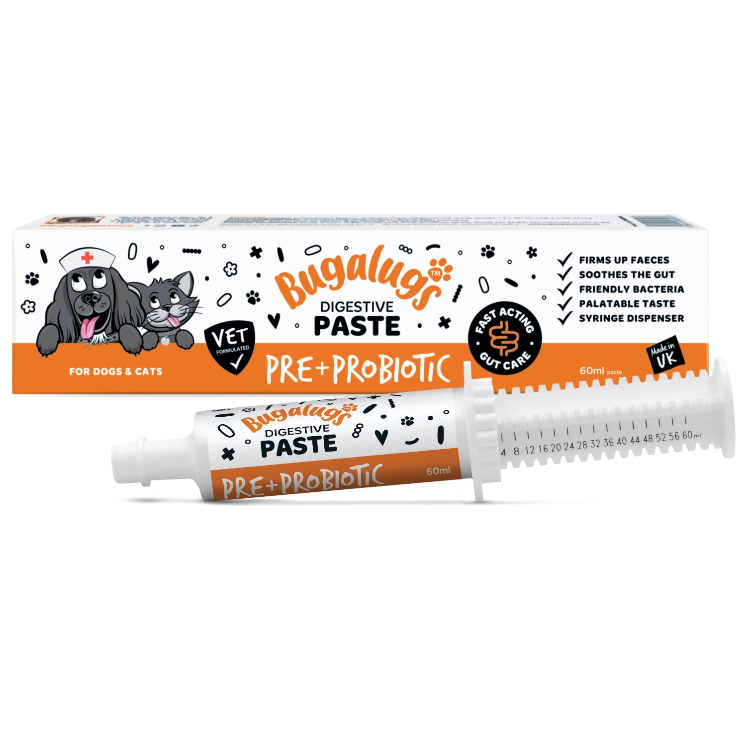Pre & Probiotic Digestive Paste for Dogs & Cats (60ml) | Bugalugs ...