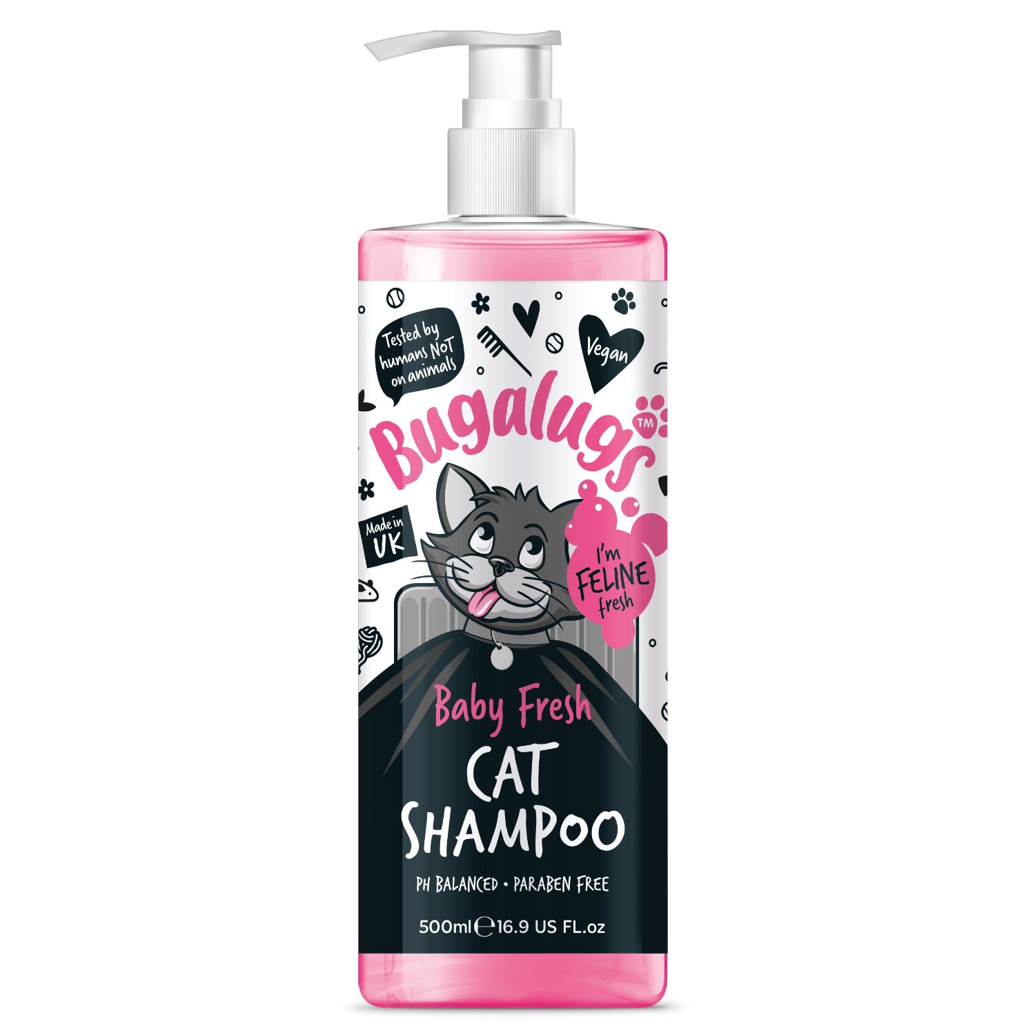 Bugalugs Baby Fresh Cat Shampoo | Baby Powder Scented Shampoo for Cats ...