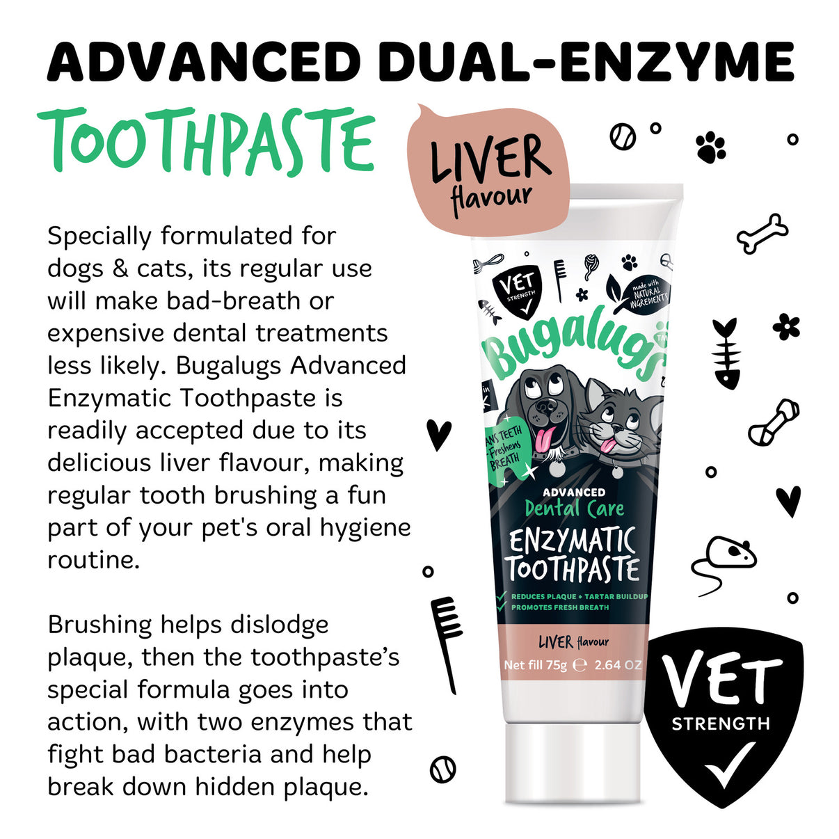Advanced Dental Care Enzymatic Toothpaste (Liver Flavour) for Dogs & C ...