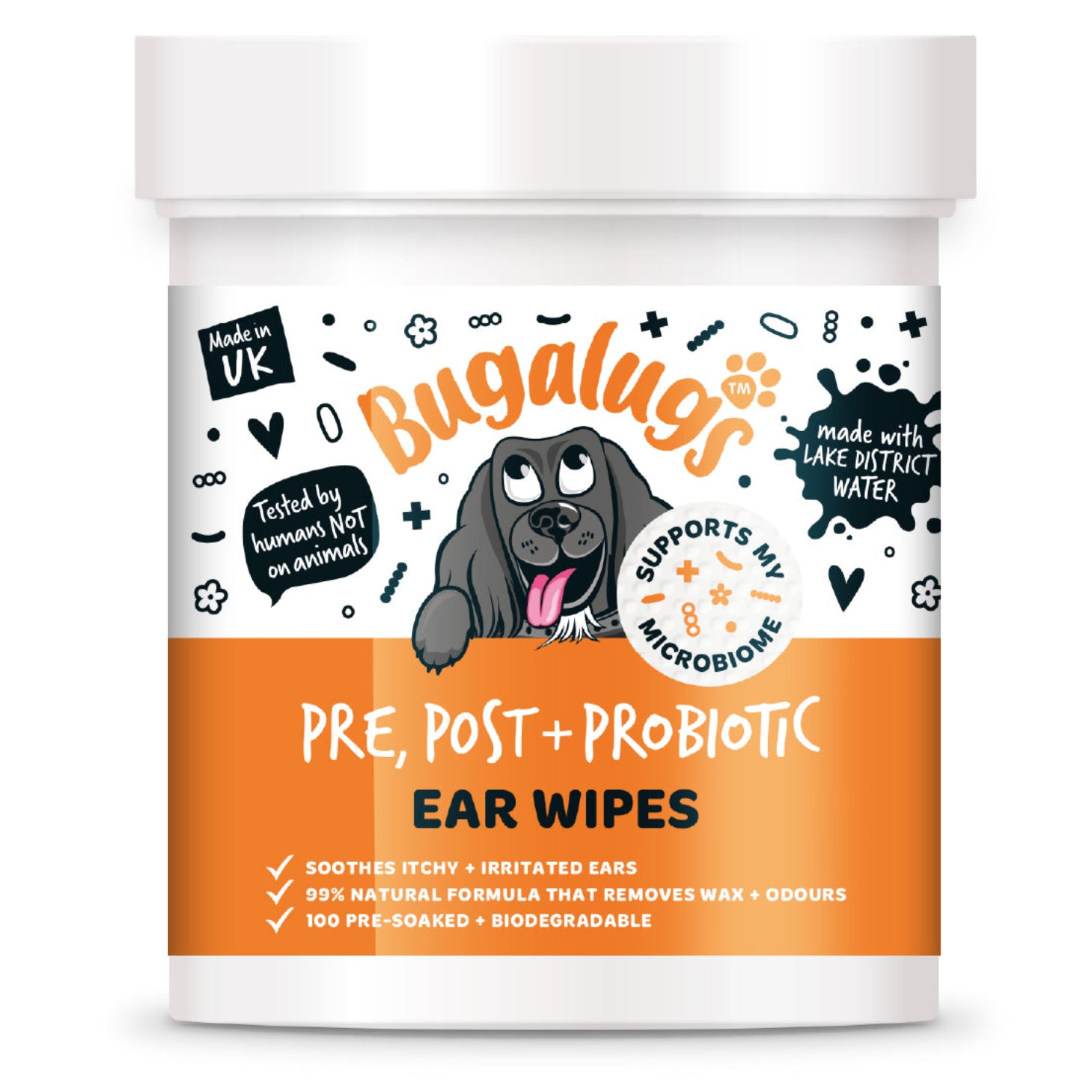 Bugalugs Pre, Post + Probiotic Ear Wipes for Dogs – Bugalugs Pet Care