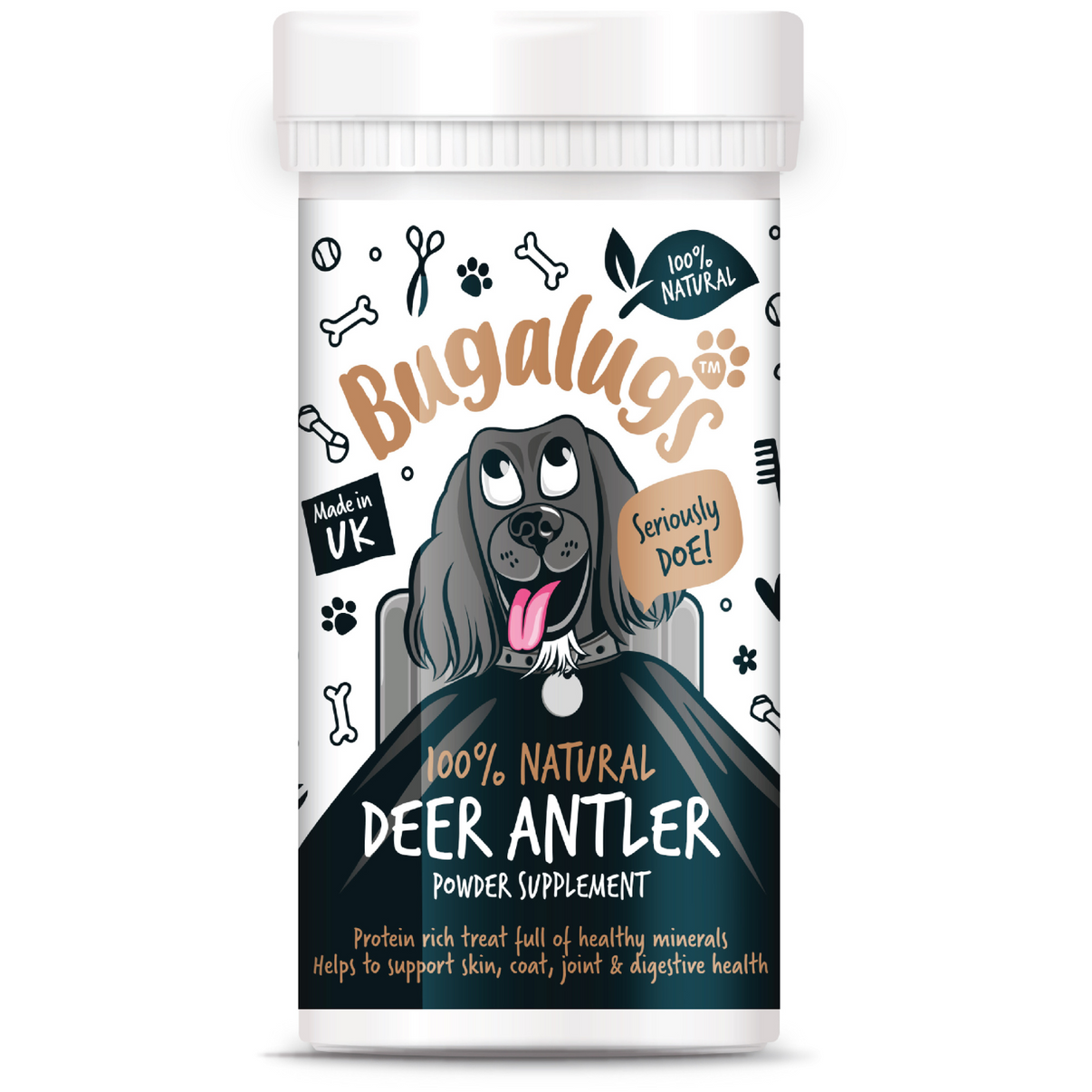 100% Natural Deer Antler Powder Supplement for Dogs 70g | Bugalugs ...