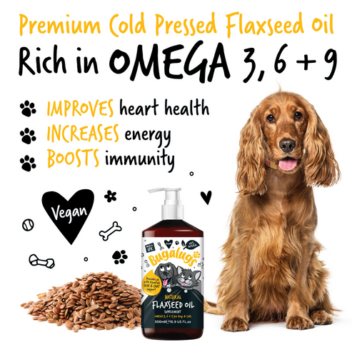 Bugalugs Natural Flaxseed Oil for Dogs & Cats | Pet Flaxseed Oil ...