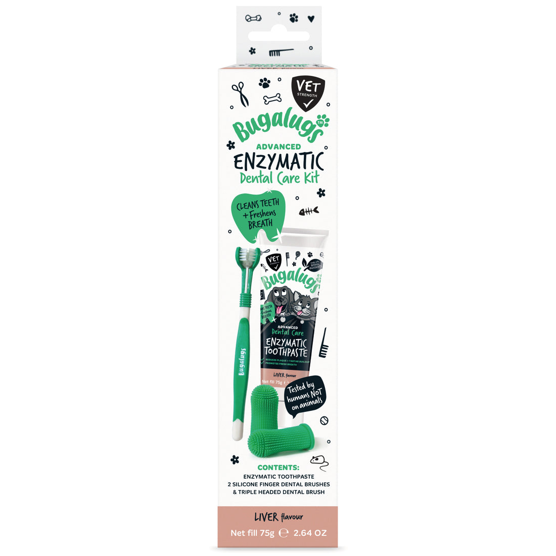 Enzymatic Toothpaste & Brushes Kit for Pets | Bugalugs Dental Care ...