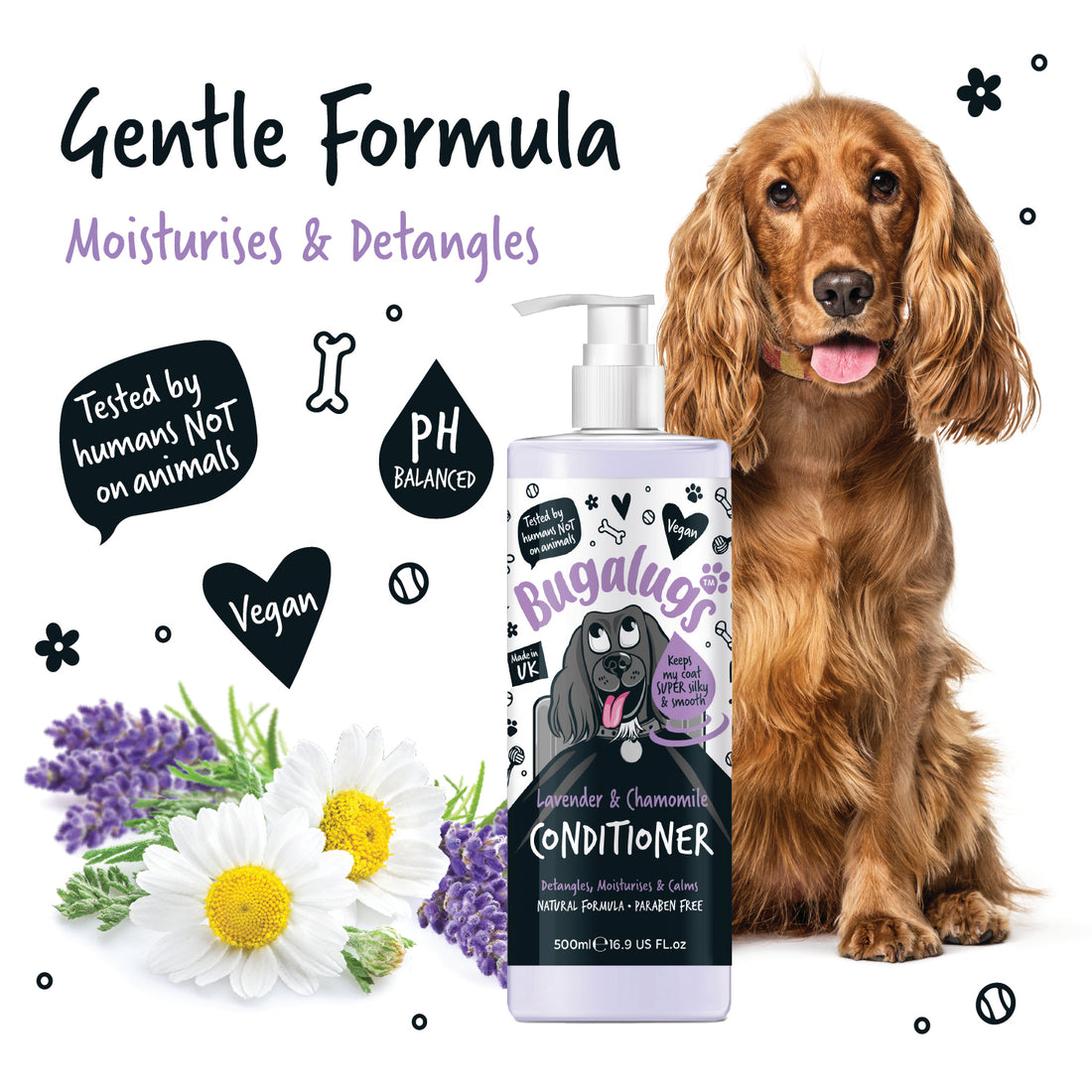 Bugalugs Lavender & Chamomile Conditioner for Dogs | With Calming ...