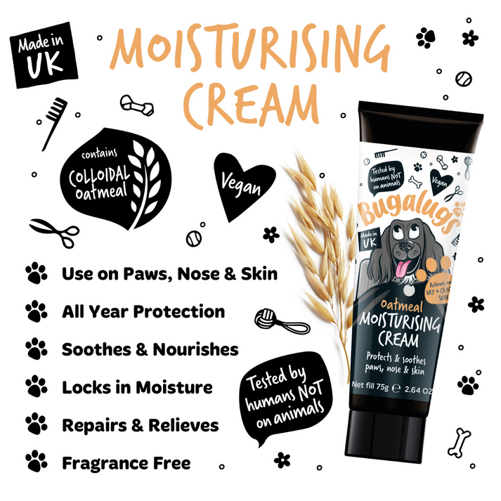 Bugalugs Oatmeal Moisturising Cream | Dog Paw, Nose & Skin Protection ...