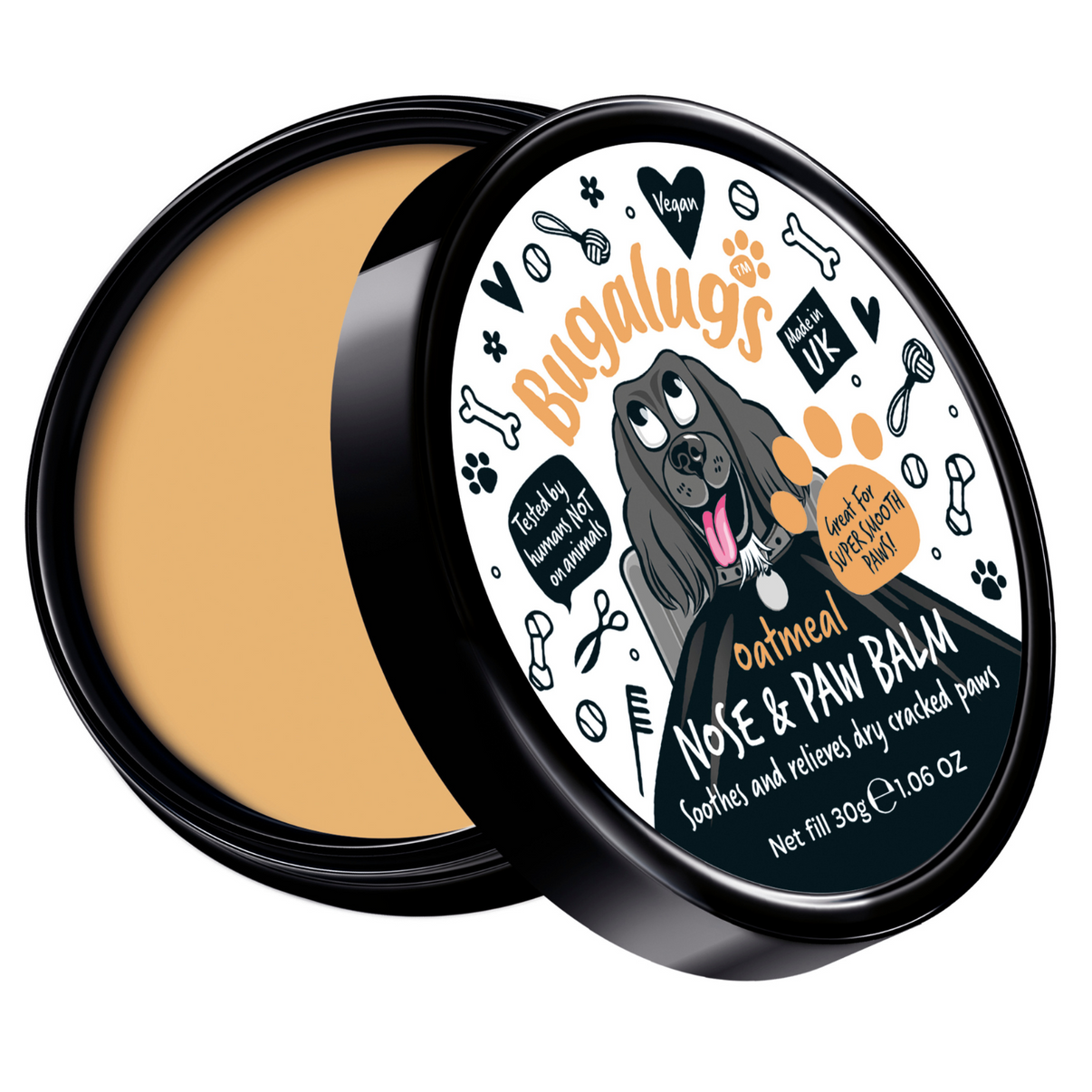 Bugalugs Oatmeal Nose & Paw Balm Pot | Dog Paw, Nose & Skin Protection ...