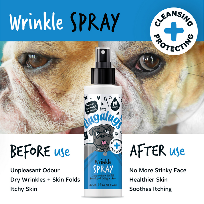 Bugalugs Wrinkle Spray | Easy Cleaning for Pets With Wrinkles ...