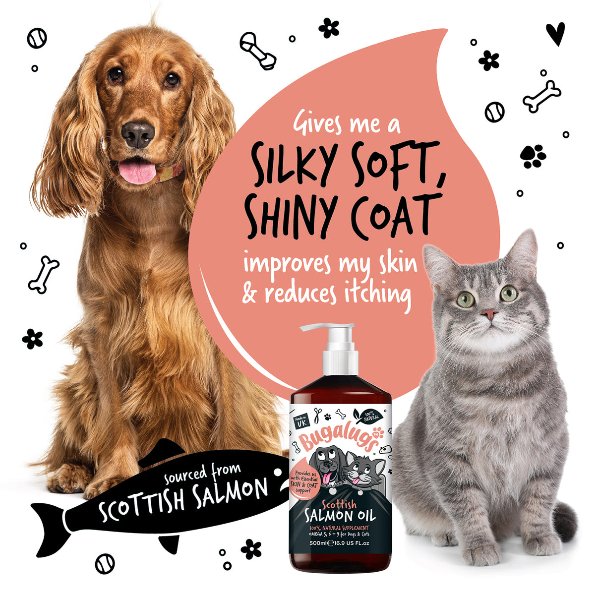 Bugalugs Scottish Salmon Oil | Premium Salmon Oil for Dogs & Cats ...