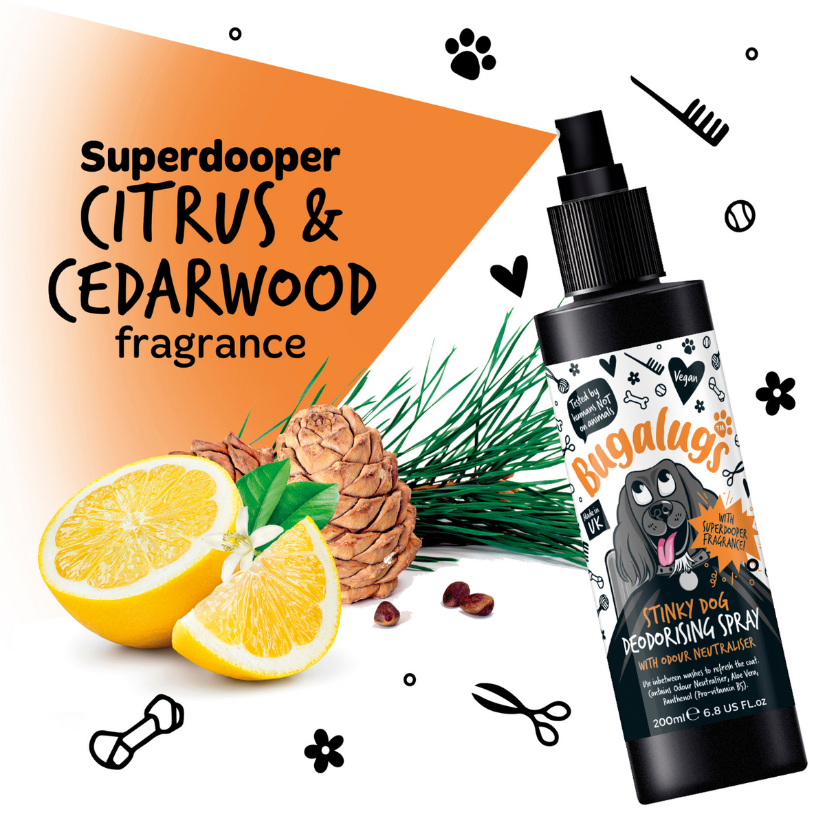 Dog Deodorising Sprays | Bugalugs odour-neutralising Spray for Dogs ...